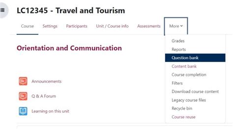 introduction to the moodle quiz question bank learning and teaching