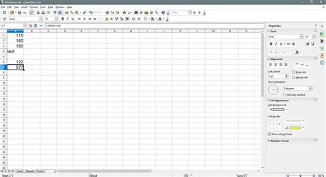 How To Add Up Columns Or Rows Of Numbers In Open Office Calc
