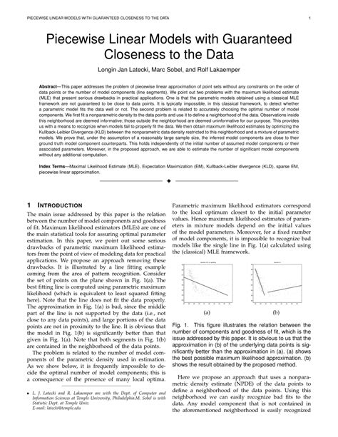 Pdf Piecewise Linear Models With Guaranteed Closeness To The Data
