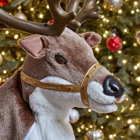 Life Sized Animated Reindeer Statue The Green Head