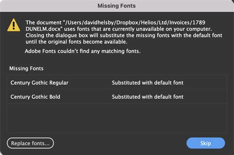 Font Not Found Adobe Community 13246275