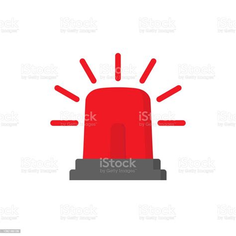 흰색 배경에 격리 평면 스타일의 비상 사이렌 아이콘 흰색 고립 된 배경에 경찰 경보 벡터 그림 의료 경보 비즈니스 개념 경찰관에 대한 스톡 벡터 아트 및 기타 이미지