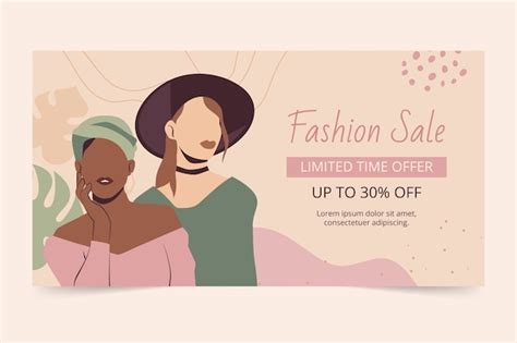 패션과 스타일 소셜 미디어 프로모션 템플릿 무료 벡터