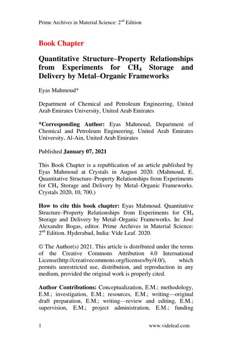 Pdf Quantitative Structureproperty Relationships From Experiments For Ch4 Storage And
