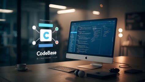 Photo Realistic Programming Dashboard And Codebase Icon With Text Space
