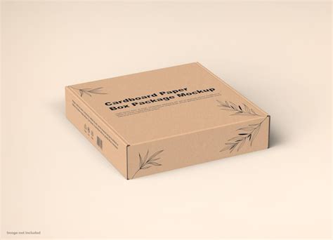 정사각형 골판지 상자 패키지 목업 프리미엄 Psd 파일