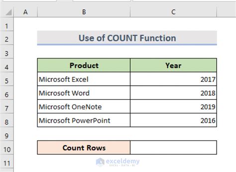 How Excel Count Rows With Value 8 Ways Exceldemy