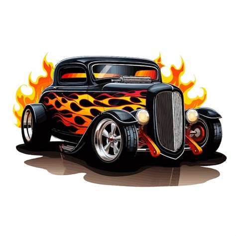 Premium Vector Vector Illustration Of American Hot Rod Car