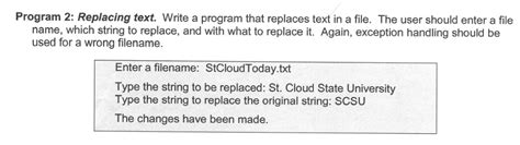 Solved Program 2 Replacing Text Write A Program That