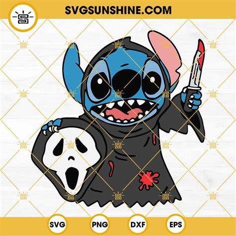 Stitch Ghostface Scream Svg Stitch Horror Movie Halloween Svg In 2022 Ghostface Scream