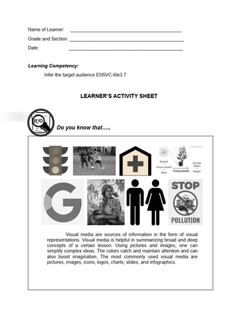 Grade 5 Las 42 Infer Target Audience 2 Pdf Mass Media Human Communication