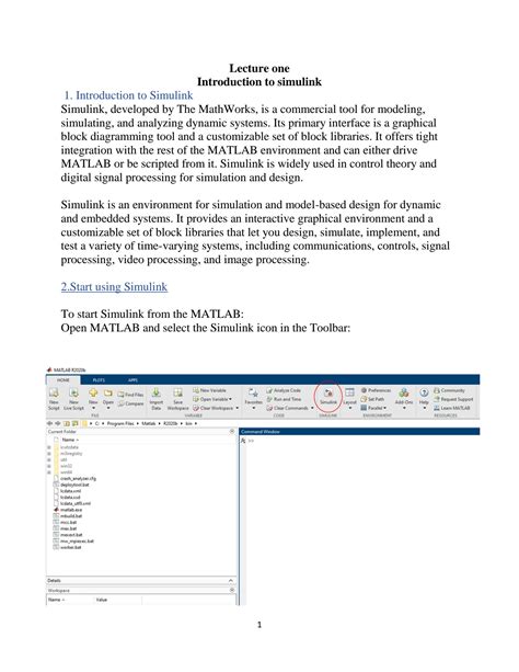 Solution Lecture One Simulink Studypool