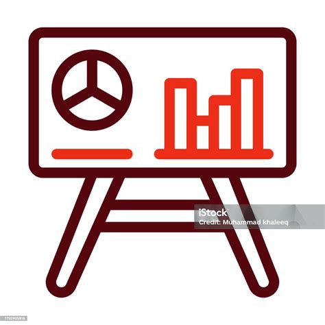 프리젠테이션 벡터 굵은 선 2 색깔 아이콘은 개인적이고 상업적인 사용을 위한 것입니다 0명에 대한 스톡 벡터 아트 및 기타 이미지 0명 그래프 두꺼운 Istock