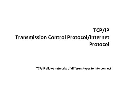 tcp ip basics