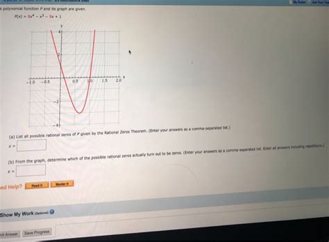 solved polynomial function p and its graph are given my