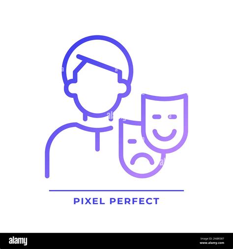Persona Pixel Perfect Gradient Linear Vector Icon Stock Vector Image