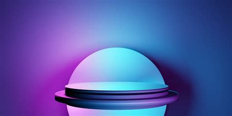 보라색과 파란색 추상 기하학적 배경의 3d 렌더링 광고 기술 쇼케이스 배너 화장품 패션 비즈니스 메타버스용 장면 공상 과학 일러스트레이션 제품 디스플레이 0명에 대한 스톡