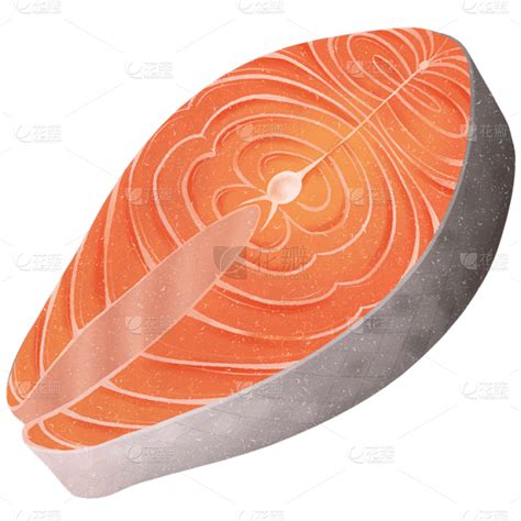 手绘 清新ins风美食元素贴纸 三文鱼