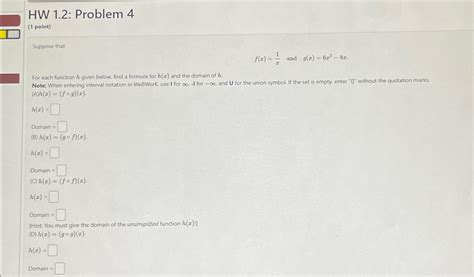 solved hw 1 2 problem 4 1 ﻿point suppose thatf x 1x ﻿and