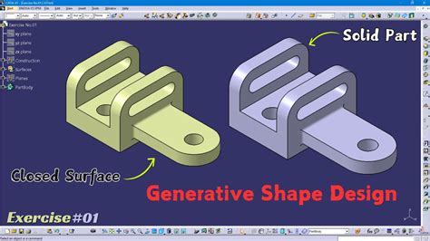 Catia V5 Tutorial Generative Shape Design Gsd The Product Designer Youtube