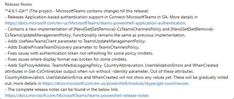 Microsoftteams Powershell Module 491 Released As Ga Icewolf Blog