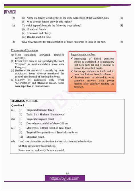 ICSE Class Geography Question Paper Solution Download PDF