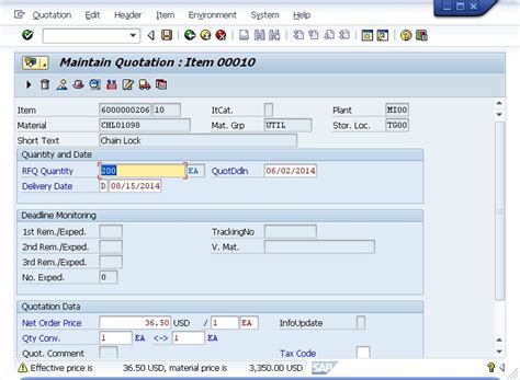 Solved GBI MM Maintain Quotation Problem SAP Community