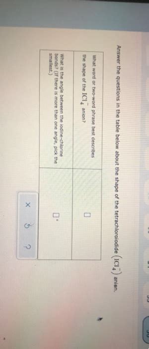 Solved Answer The Questions In The Table Below About The