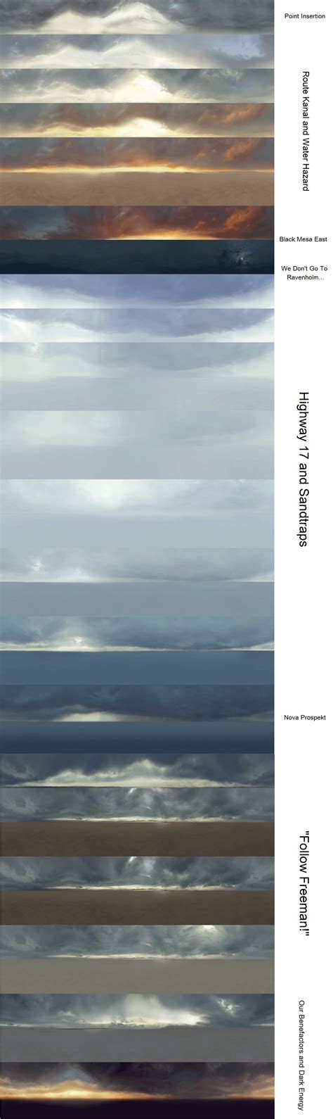 All Half Lifes 2 Used Skyboxes With Chapters Halflife