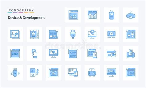 25 Device And Development Blue Icon Pack Stock Vector Illustration Of Speaker Audio 264564511