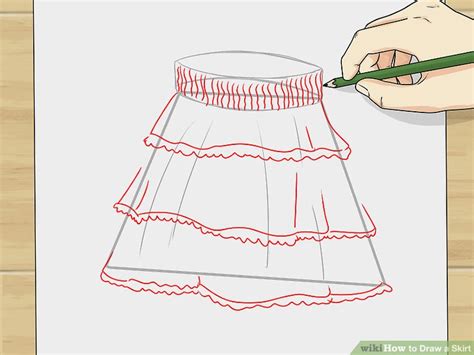 Long Skirt Drawing Easy At Glenn Ledoux Blog