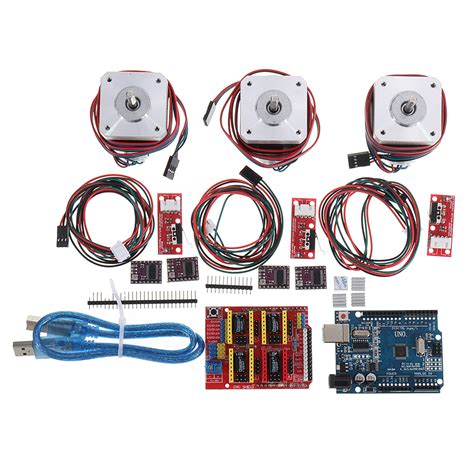 Arduino Cnc Kit With Uno Shield Stepper Motor Drv8825 Endstop A4988 Grbl
