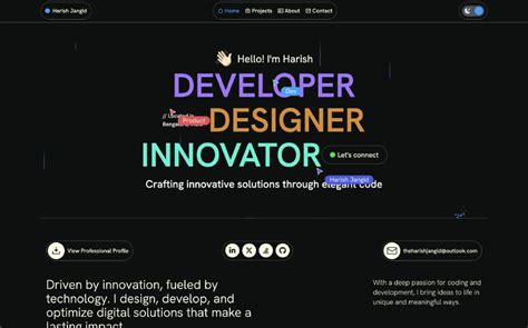 Portfolio Webdevelopment Nextjs React Softwareengineering Harish