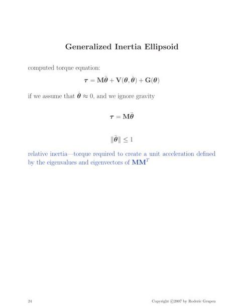 Generalized Inertia Ellipsoid