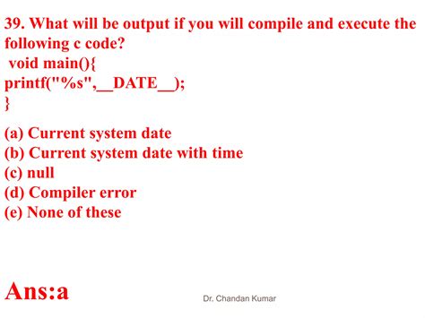 Technical Questions For Interview C Programming Pptx