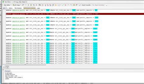 Sql Update Sql Command Token Unknown Error Stack Overflow