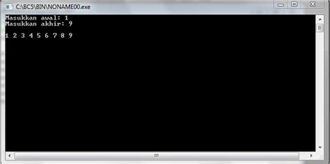 Mister He Program C Menampilkan Angka Berurutan Dengan Perulangan