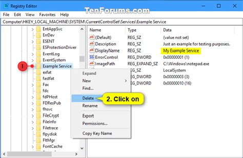 delete a service in windows tutorials