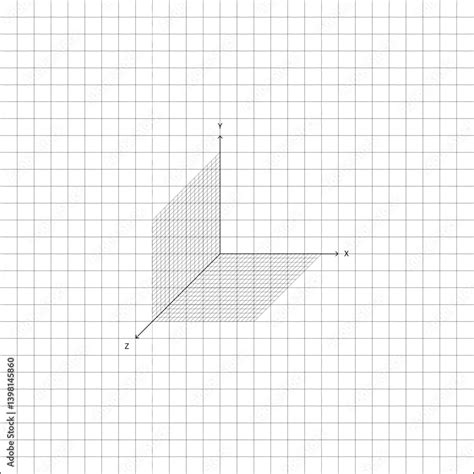 Mathematical School Science Geometrical Axes Concept 3d Cartesian Coordinate System With