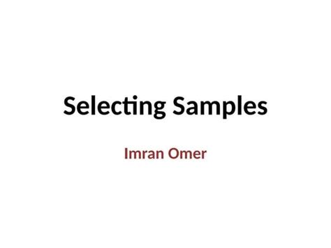 Introduction To Biostatistics And Types Of Sampling Methods Ppt