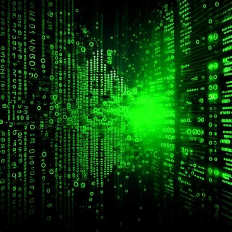 Premium Photo Green Binary Code Technology Digital Background Design