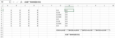 Excel Formula Concat Text In Excel Without Zero Values Stack Overflow