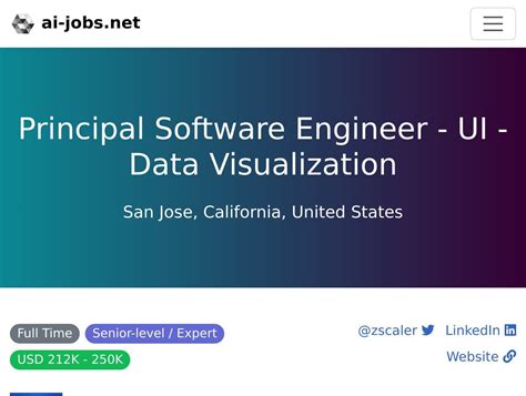 Hiring Principal Software Engineer Ui Data Visualization In San