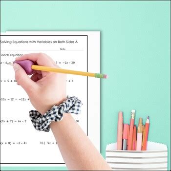 Solving Equations With Variables On Both Sides Quiz By Teacher Twins