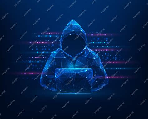 사기 컴퓨터 기술 사이버 보안 개념 해커 공격 및 데이터 디지털 위험 프리미엄 벡터