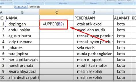 Cara Merubah Huruf Kecil Ke Besar Di Excel Science Of Technology