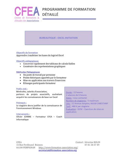 Excel Initiation L ASSOSPHERE FORMATION