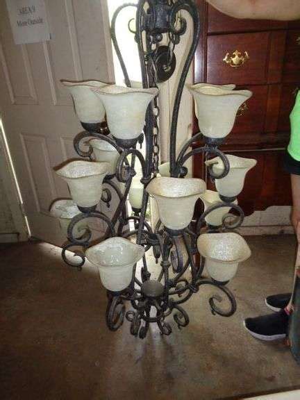 Massive Ceiling Light Fixture Rm 7 Texas Online Auction House
