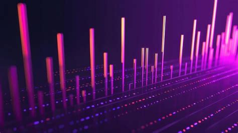 Abstract Data Visualization In Vibrant Pink And Purple Tones Premium