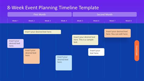 8 Week Event Planning Timeline Template For Powerpoint